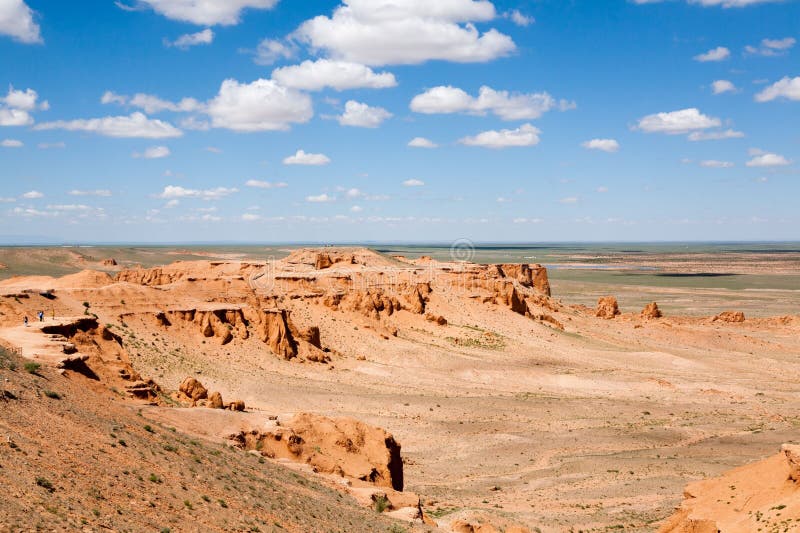 Flaming Cliffs in the Gobi Desert Stock Image - Image of environment ...