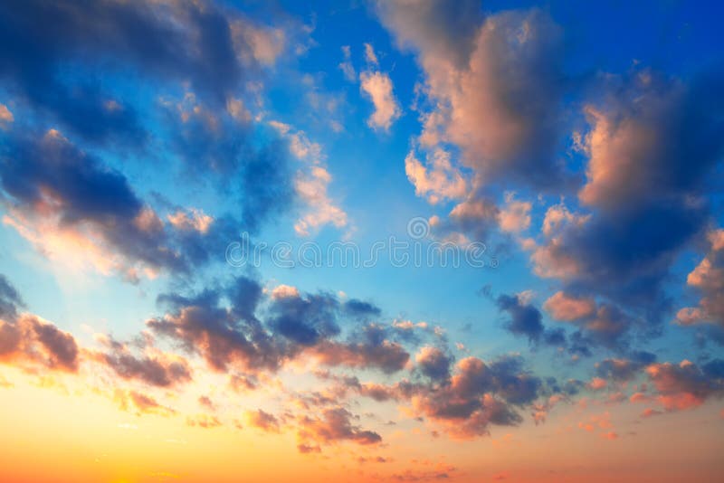 Flaming clouds stock image. Image of nature, fantastic - 214954479