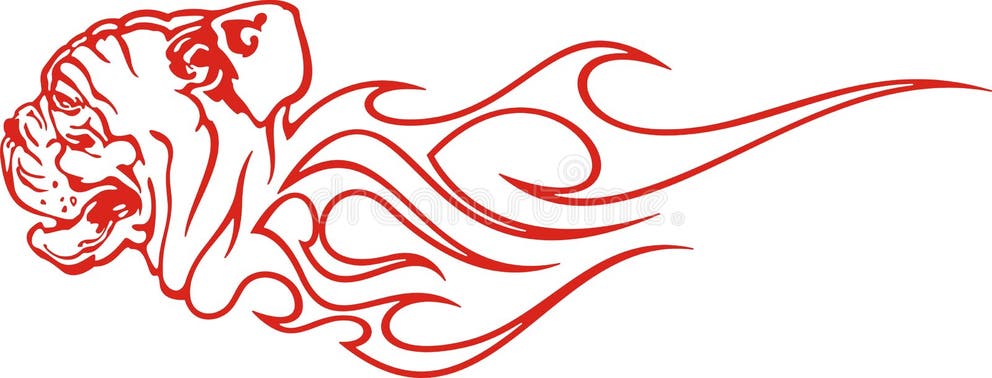Flaming Dog stock illustration. Illustration of vinyl - 8837684