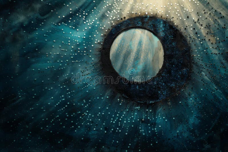 A Total Solar Eclipse Highlighted by Glowing Sun Rays, Over a Dark ...