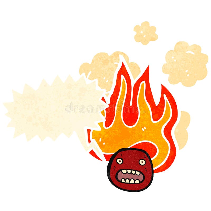 Flaming Emoticon Face Cartoon Stock Vector - Illustration of burn ...