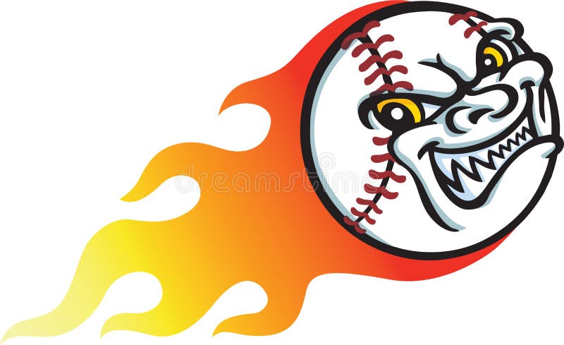 Flaming Evil Ball stock vector. Illustration of evil - 18565665