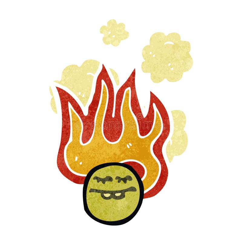 Flaming Face Symbol Cartoon Stock Vector - Illustration of artwork ...