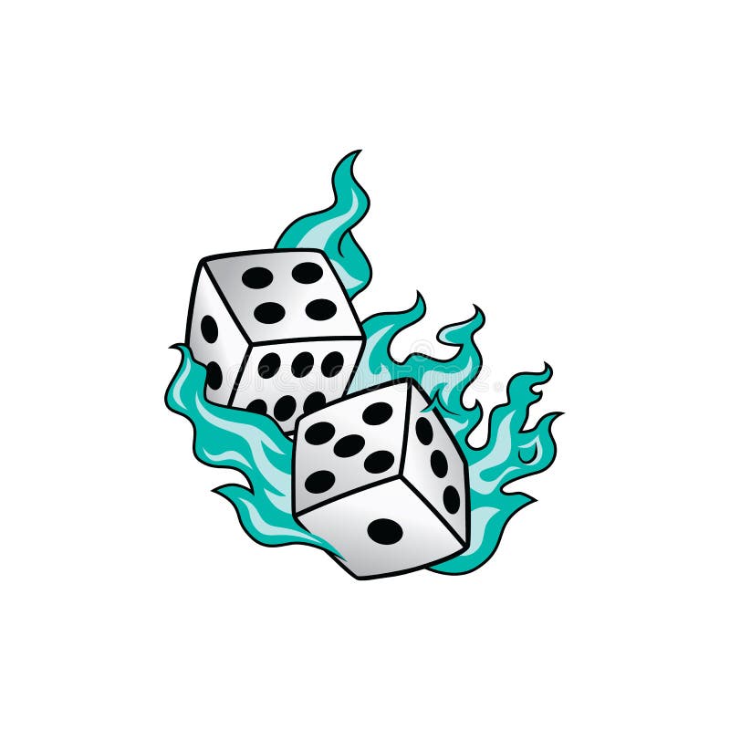 Flaming Dice Banner Vector Illustration Stock Vector - Illustration of ... Flaming Dice Banner Vector Illustration Stock Vector - Illustration of ...