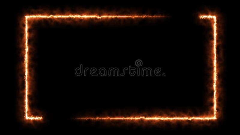 Flaming Fire Effect Frame Animation Stock Video - Video of lines, loop ...