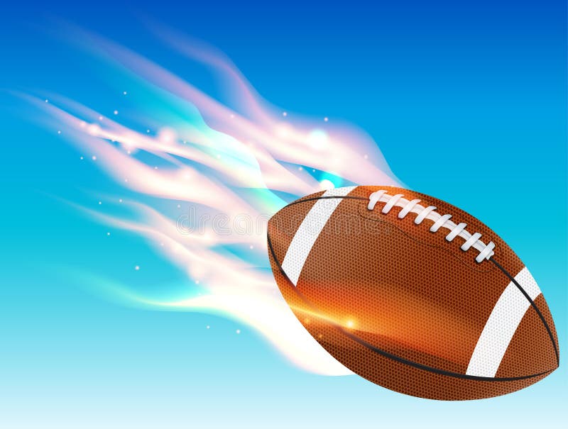 Flaming Football stock vector. Illustration of background - 32960245