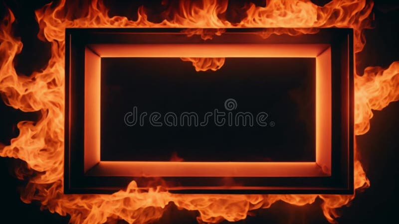 Flaming Frame: a Fiery Border Stock Video - Video of concept, border ...