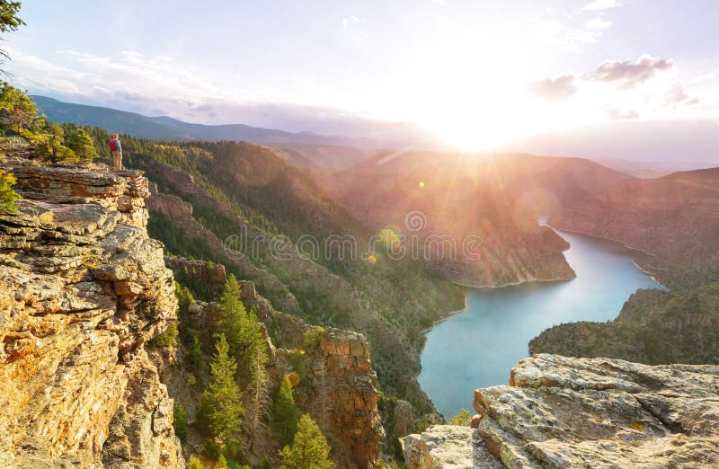 Flaming Gorge stock image. Image of camp, flaming, landscape - 132053705