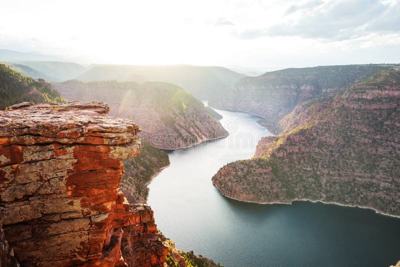 Flaming Gorge stock photo. Image of canyon, camping - 132053728