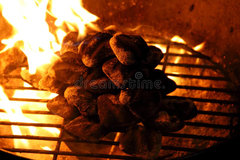 Flaming Grill stock image. Image of fire, watering, searing - 27847361
