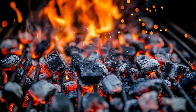 Flaming Grill Bars: Intense Heat and Glowing Coals for Authentic ...