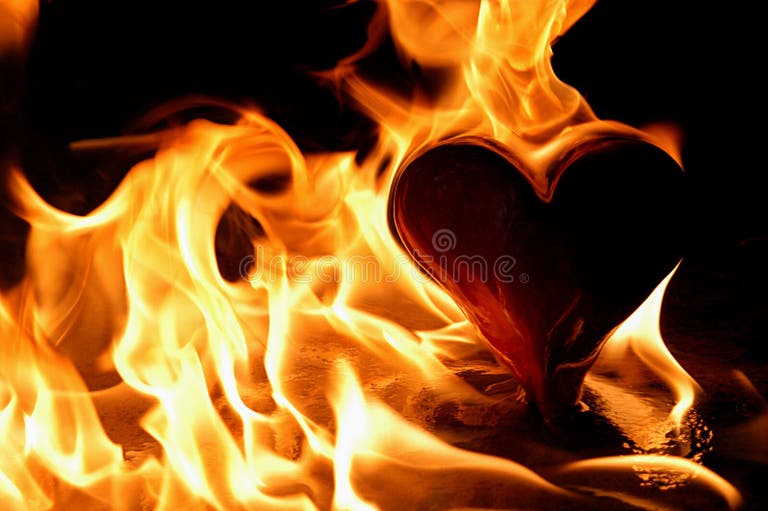 Flaming Heart stock image. Image of flame, inferno, plasma - 13991913