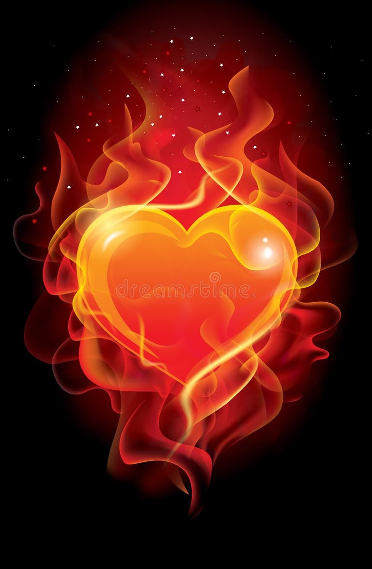 Flaming Heart Stock Illustrations – 2,075 Flaming Heart Stock ...