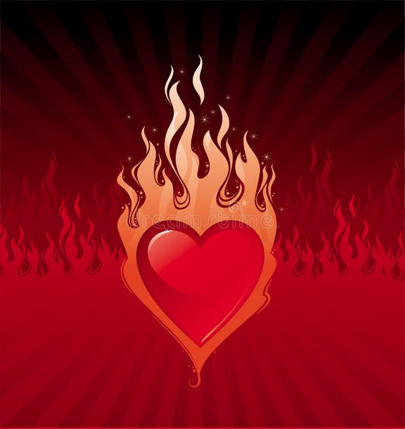 Flaming Heart Stock Illustrations – 3,302 Flaming Heart Stock ...