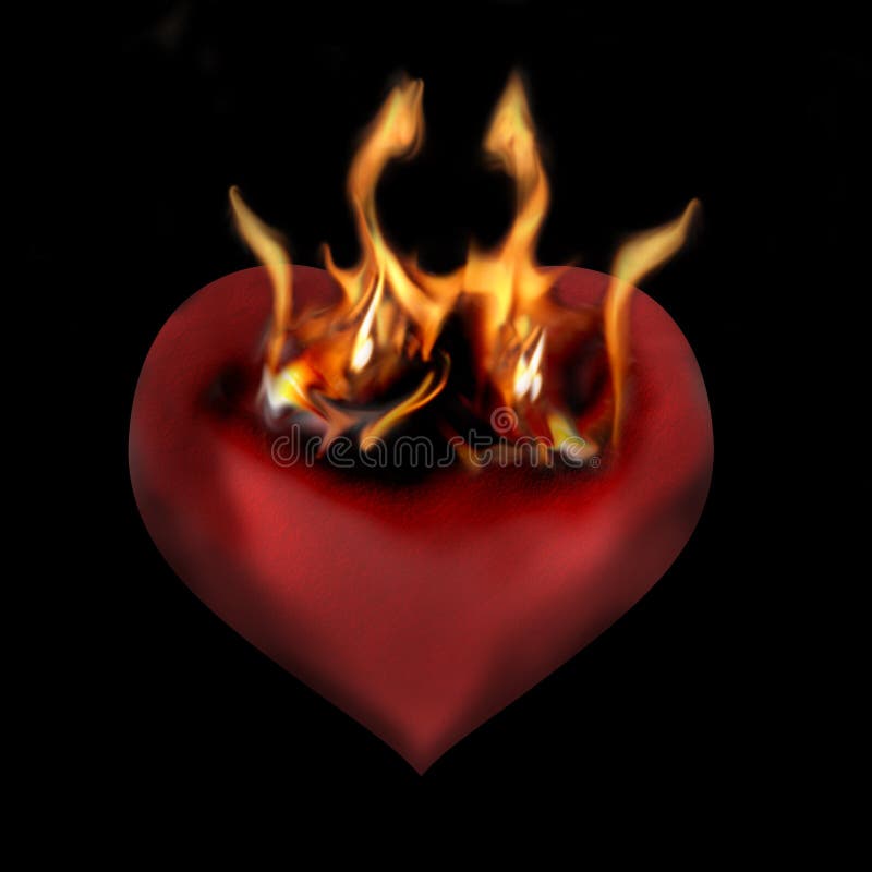Flaming Heart Stock Illustrations – 2,210 Flaming Heart Stock ...
