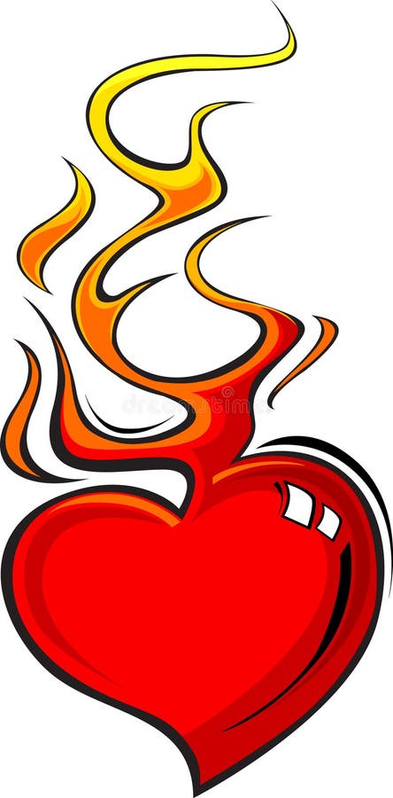 Flaming Heart Stock Illustrations – 2,075 Flaming Heart Stock ...