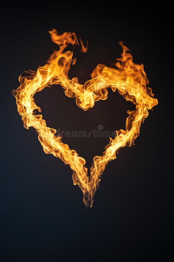 Flaming Heart stock image. Image of romance, emotional - 361826139