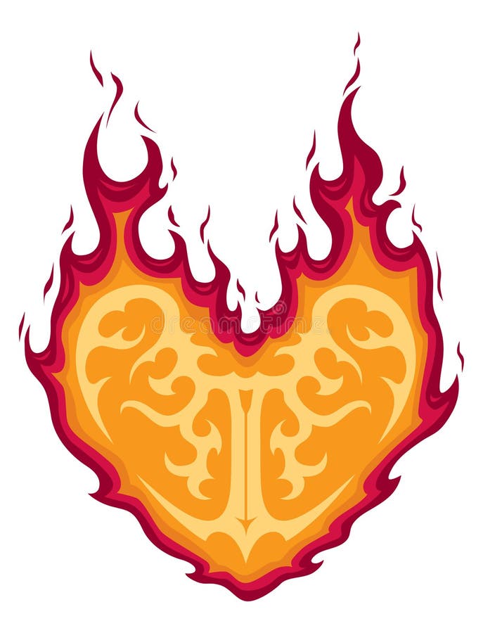 Flaming Heart Stock Illustrations – 2,155 Flaming Heart Stock ...