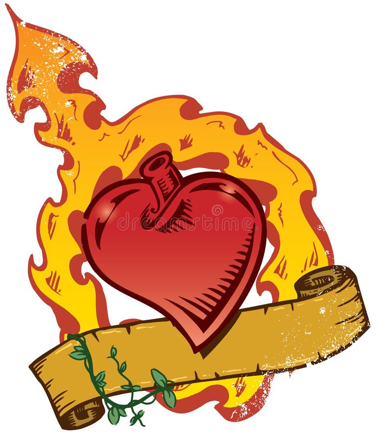 Flaming Heart Stock Illustrations – 2,075 Flaming Heart Stock ...