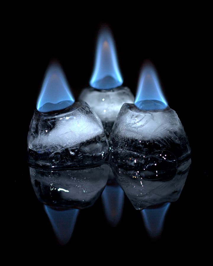 Flaming Ice stock photo. Image of experimental, flaming - 14148398
