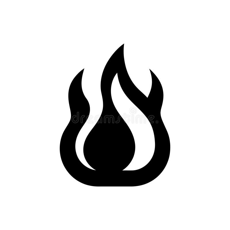 Flaming inferno flame icon stock vector. Illustration of heat - 306213632