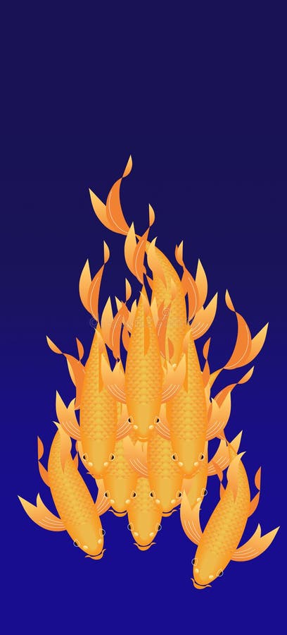 Flaming koi stock illustration. Illustration of butterfly - 34406428