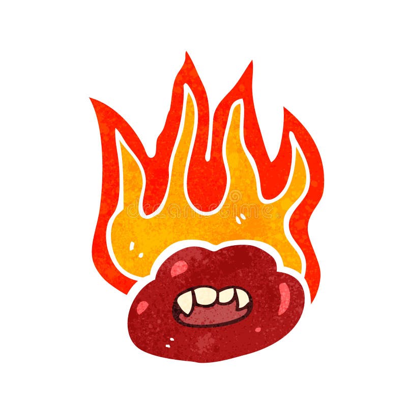 Flaming lips cartoon stock vector. Illustration of traditional - 37578187