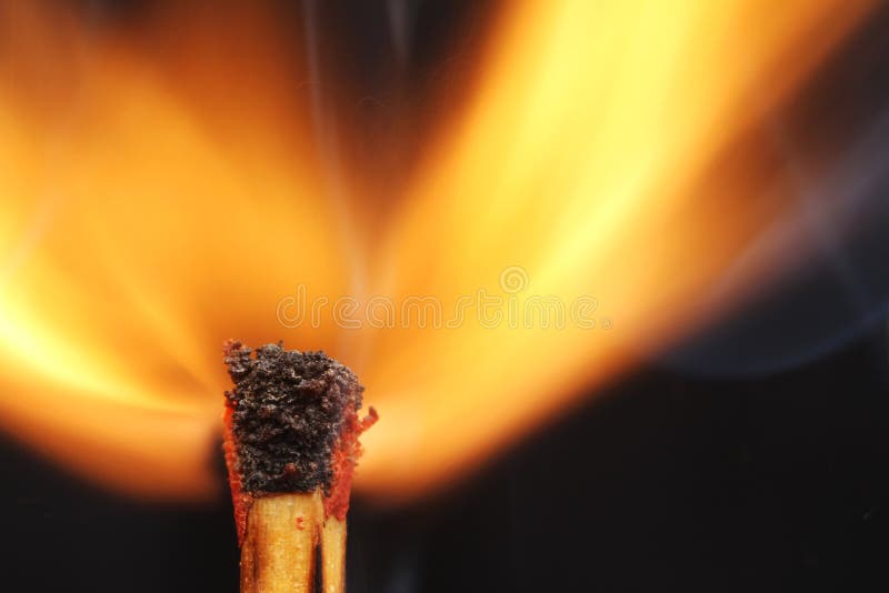 Flaming match stock image. Image of heat, burning, stick - 26861305