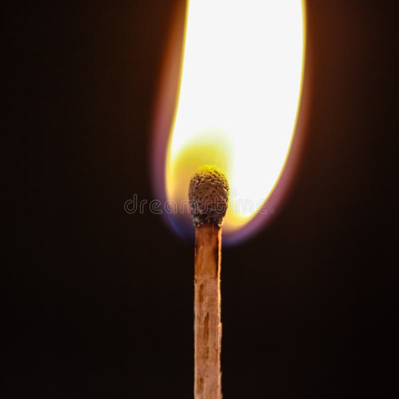 Flaming matchstick stock image. Image of heat, match - 46918107