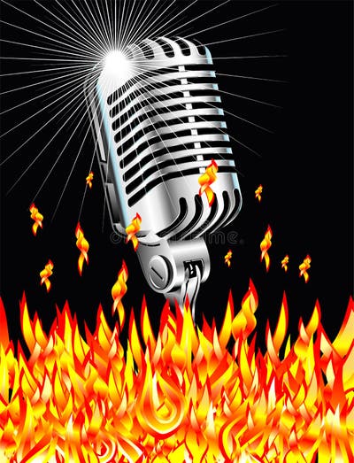 Flaming Microphone Stock Illustrations – 19 Flaming Microphone Stock ...