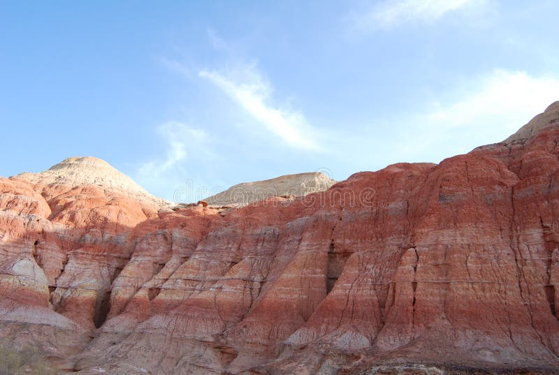 Flaming Mountain in Turpan stock photo. Image of mountains - 55841754