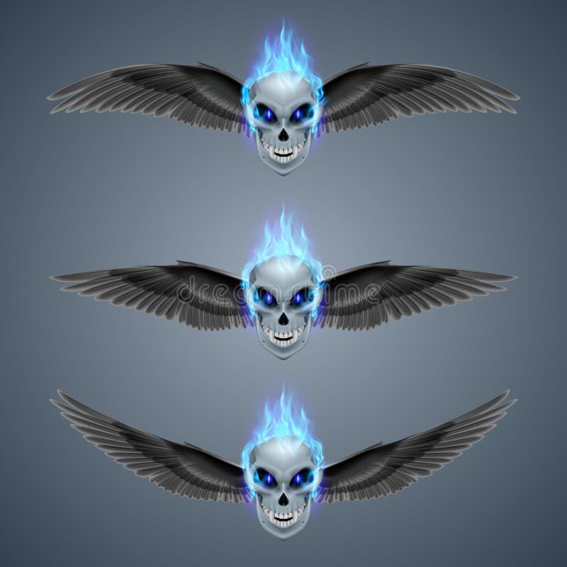 Flaming mutant skull stock vector. Illustration of hell - 41749633