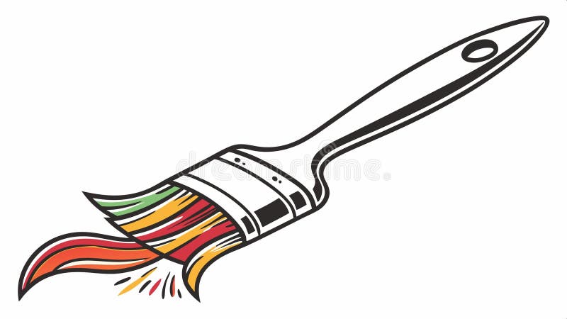 Flaming Paint Brush Artistic Passion and Intense Creativity Icon Vector ...