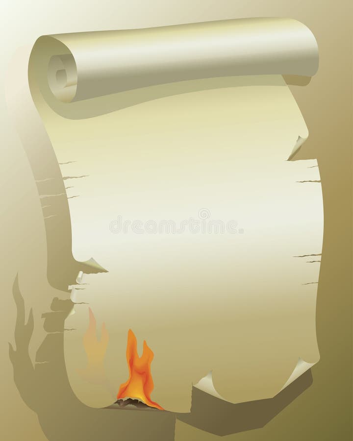 Flaming Paper stock vector. Illustration of fire, frame - 5696587