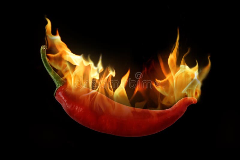 Flaming Hot Pepper stock photo. Image of pepper, food - 2061638