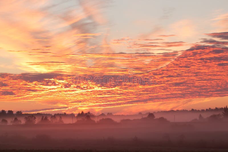 Flaming red sunrise stock photo. Image of flaming, outdors - 17584094