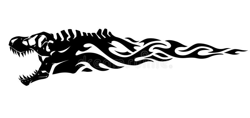 Flaming Rex Skull, Abstract Illustration Stock Vector - Illustration of ...