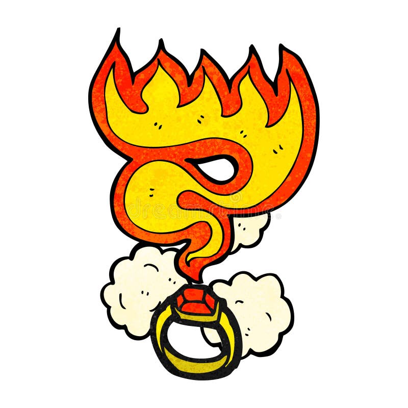 Flaming ring cartoon stock vector. Illustration of cartoon - 38036331