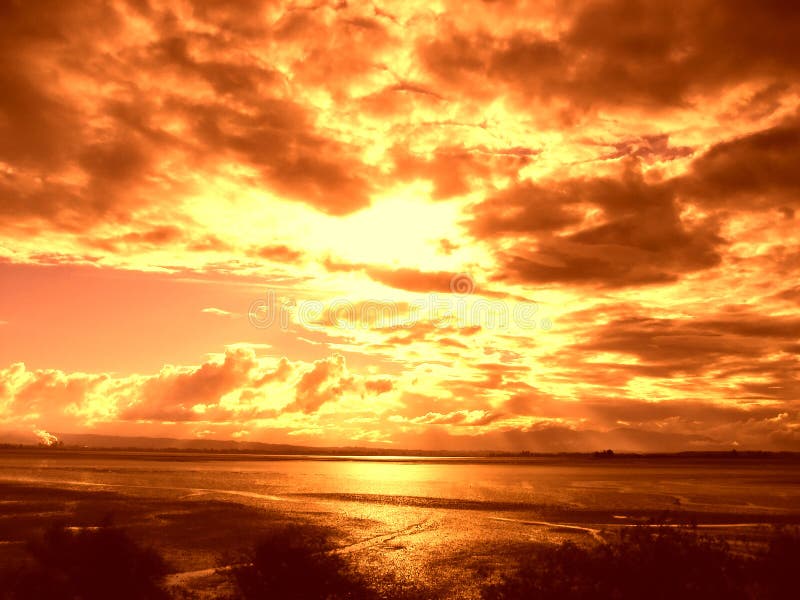 Flaming sky stock image. Image of flaming, yellow, night - 3869977