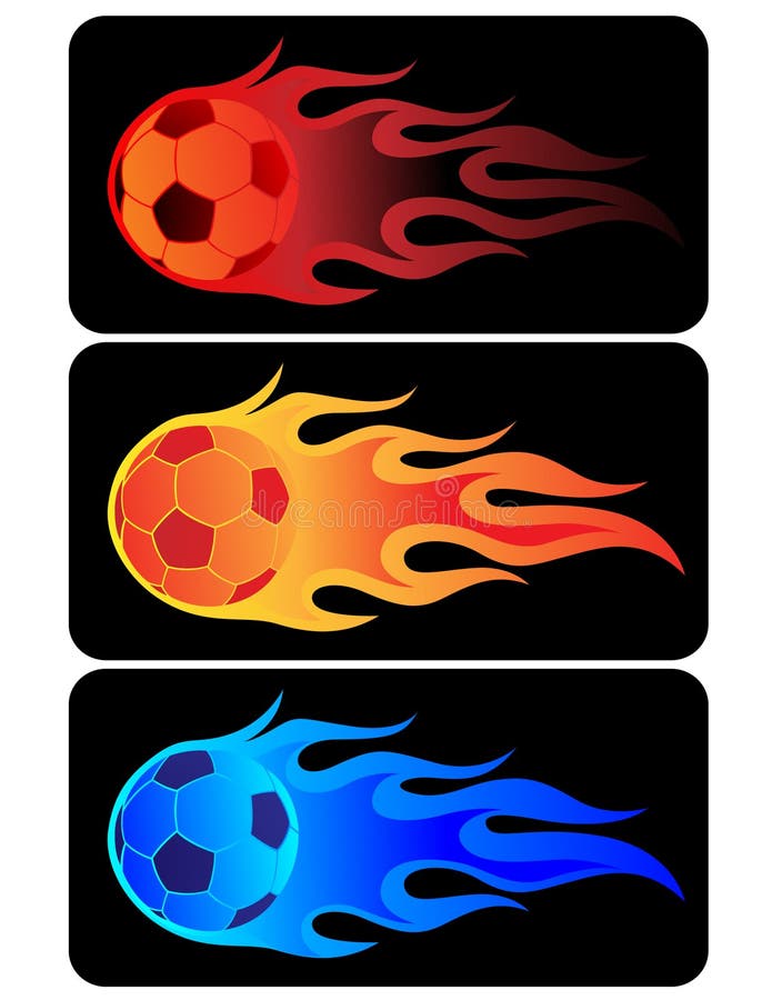 Flaming Soccer Ball on White Illustration Stock Illustration ...