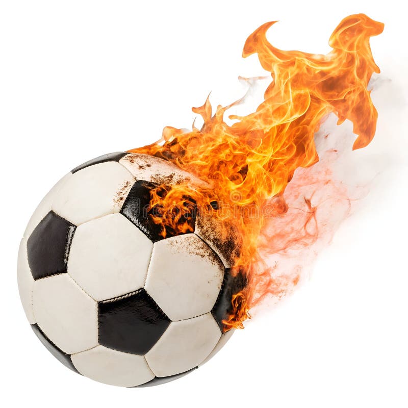 Flaming Soccer Ball stock illustration. Illustration of sport - 356322490