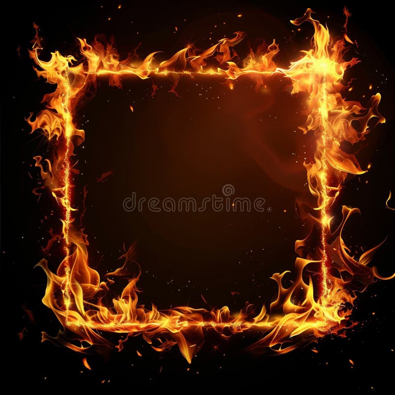 Flaming Fire Border Stock Illustrations – 983 Flaming Fire Border Stock ...