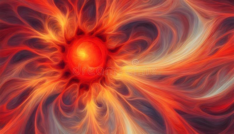 Flaming Sun. Abstract Painting Texture in Summer Color Stock ...