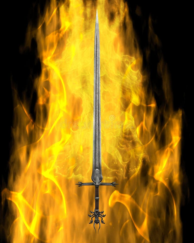Fiery Sword Stock Illustrations – 516 Fiery Sword Stock Illustrations ...
