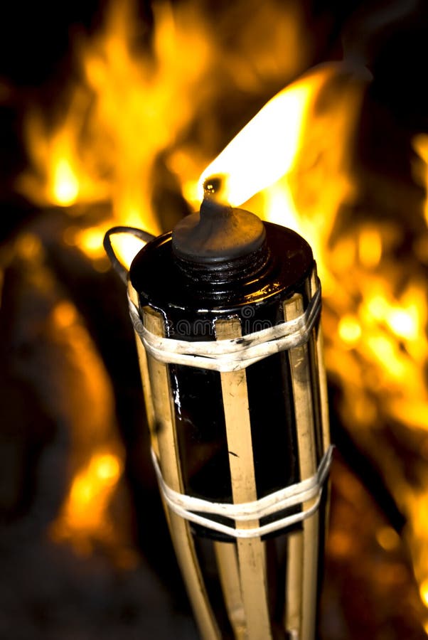 Flaming torch stock photo. Image of fire, flame, night - 6479286