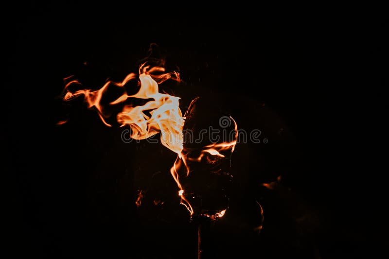 Flaming Torch during Parade at Lewes Bonfire, November 2022 Stock Image ...