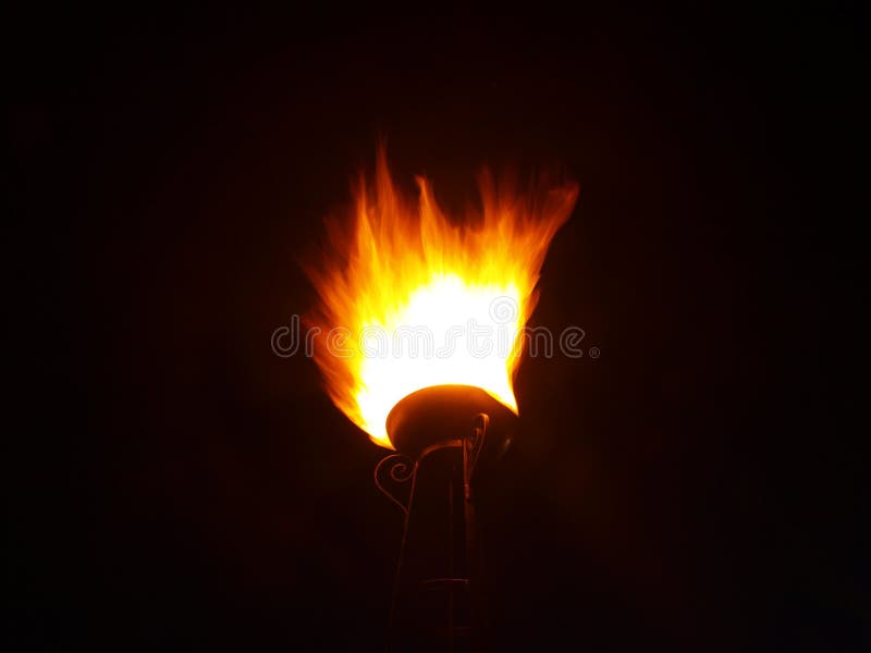Flaming torch stock photo. Image of flammable, fire, orange - 39169370
