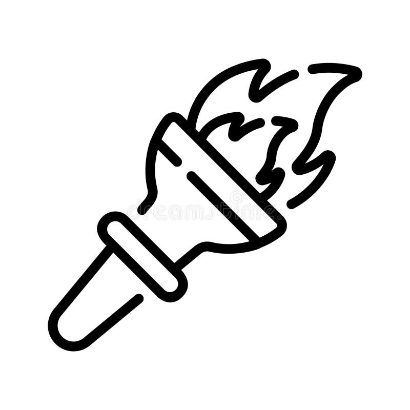 A Flaming Torch Symbolizing Adventure, Survival, and Outdoor ...