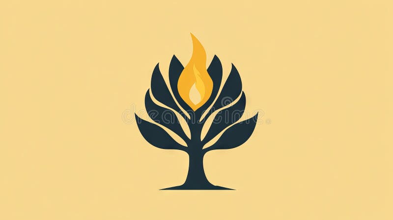 A Flaming Tree Signifying the Devastation of Wildfires and Ecological ...