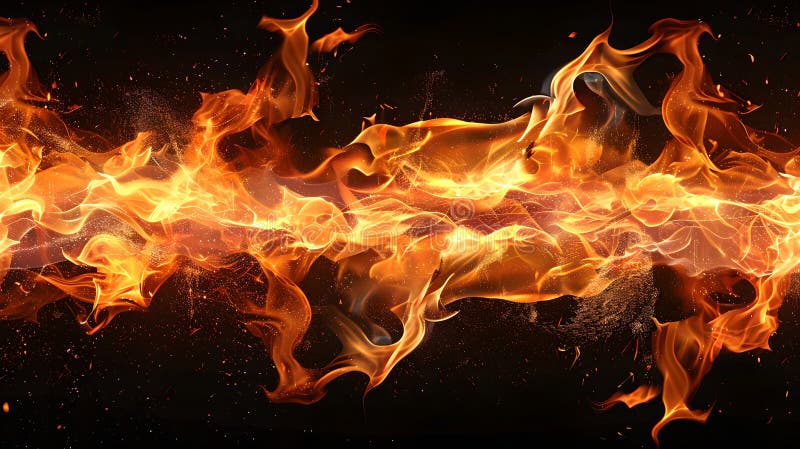 Flaming Vortex on Dark Background. Abstract Flaming Texture for ...